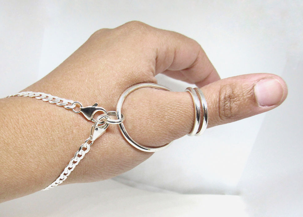 Adjustable MCP Silver Splint Ring | Evabelle Jewelry