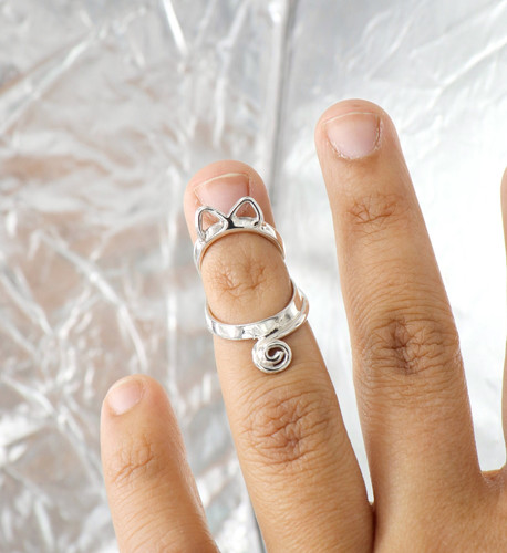 CatUltimateSplint© Ring • Ring Splint • Thin Swan Neck Splint in Silver ...