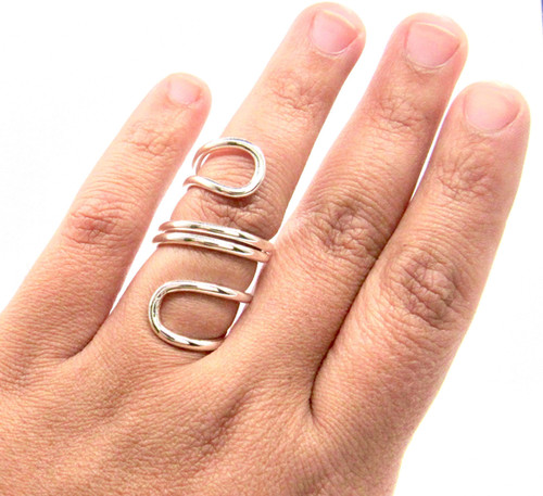 Drop Spiral Trigger Splint Ring • Mallet Splint Ring • Silver Splint ...