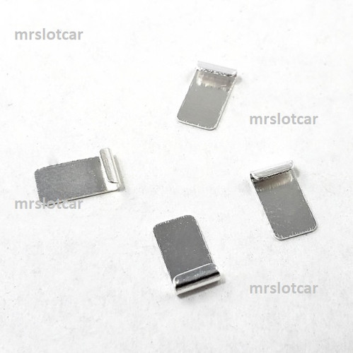 JK-U60 Silver Plated Short Copper Guide Clips (1 pr) | Mrslotcar