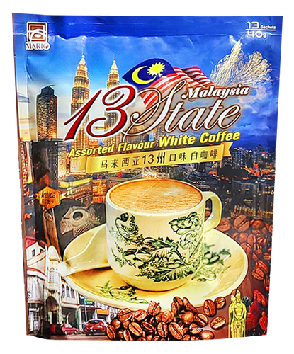Malaysia 13 State Coffee 13 sachets ~ 13 州白咖啡 | Ancour