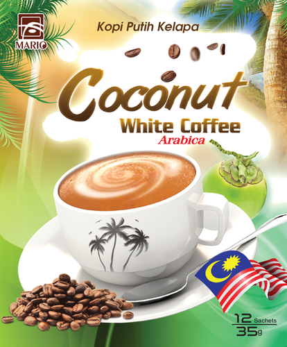 Sabah Coconut White Coffee 12 sachets 椰子白咖啡 | Ancour