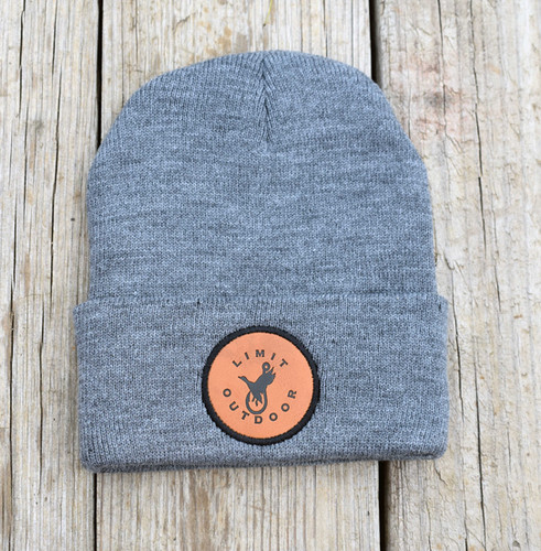 The Limit Outdoors Leather Patch Beanie | Limit Outdoors
