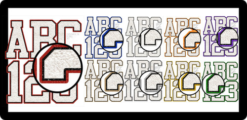 BUNDLE Faux CHENILLE Alphabet Png Letters & Numbers Athletic Varsity ...