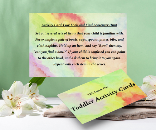 Toddler Activity Cards for homeschool preschool | This Lovely Day