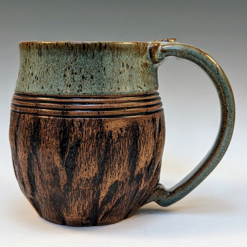 Bark bottom in dusky blue | Dirty Dog Pottery