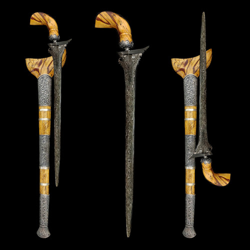keris, kris Anak Alang– Bahari, Panjang keris, kris – pamor Jala Sutra ...