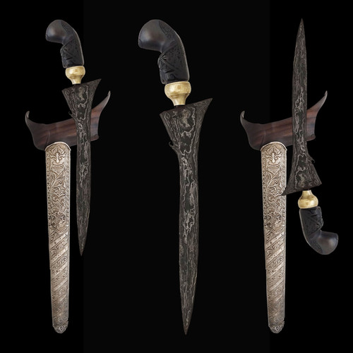 Rare, healing, antique Cirebon Kebo Teki keris, kris - Ngulit Semangka ...