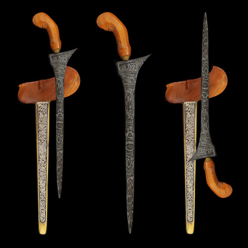 Antique Brojol, Toya Mambeg kris, keris - 17th century – pamor Toya ...