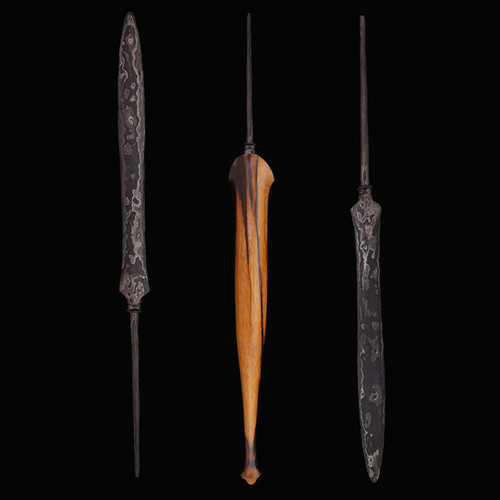 Cekel Beluluk Tombak - Pamor Ngulit Semangka - Complete with scabbard ...