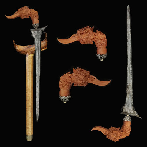 Keris, kris Tajong – Patani – Pekaka's (king fisher) head – Tritik ...