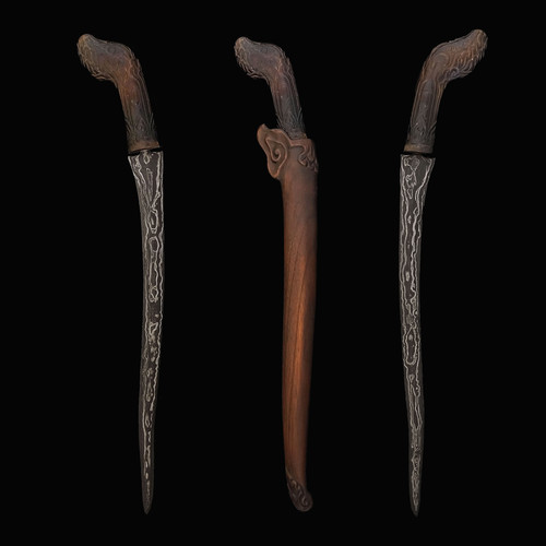 Rare, antique Pedang Suduk - pamor blade - Pedang - kris - keris ...