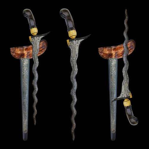 Regal, rare Johan Mangan Kalak keris, kris - HB-VIII-era - Kinatah ...