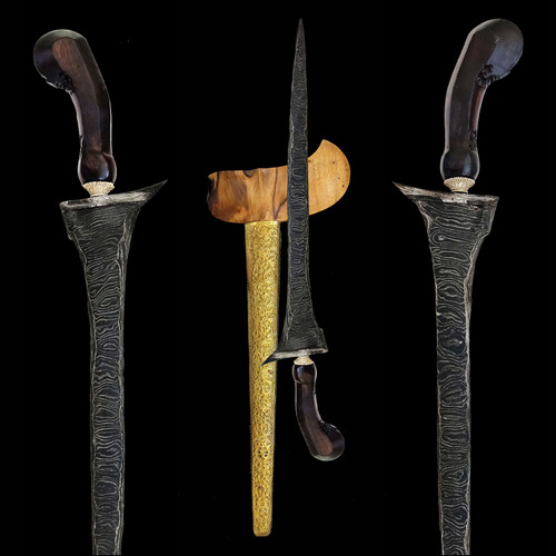 Ethereal, antique Brojol keris, kris - pamor Lawe Sartukel and Wengkon ...