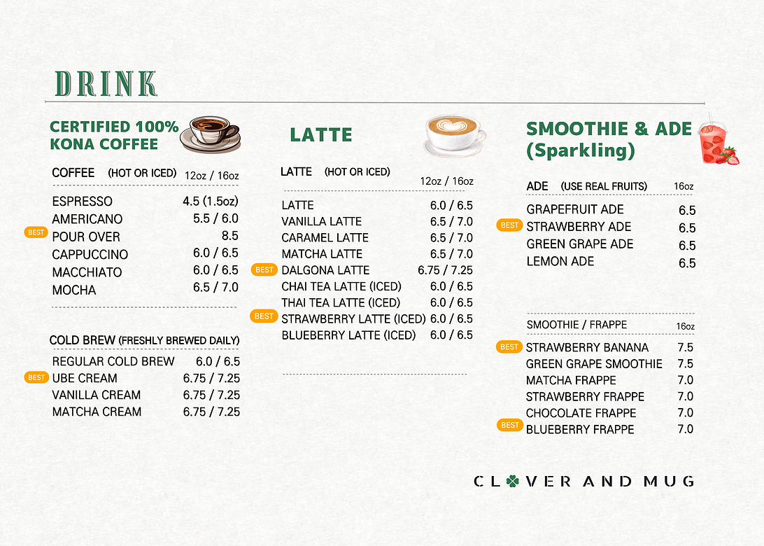 Home | Clover and Mug