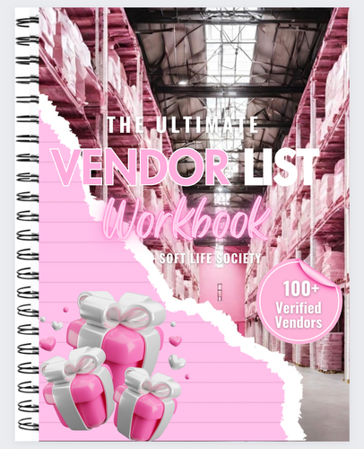 Ultimate Vendors List Workbook | Soft Life Academy
