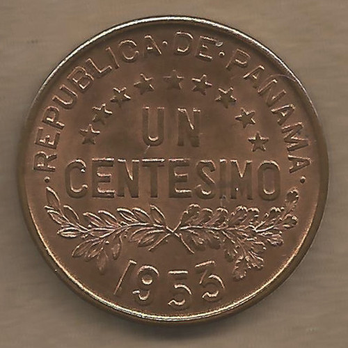 PANAMÁ 1 CENTÉSIMO 1953 COMEMORATIVA | Laury Numismática