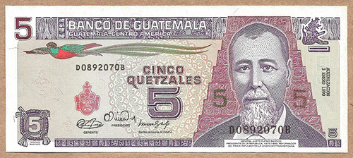 GUATEMALA 5 QUETZALES PK 74a | Laury Numismática