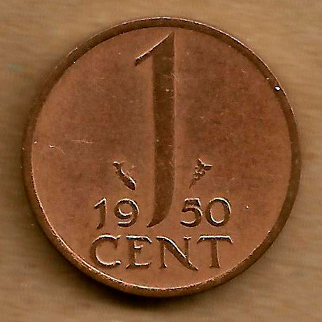 HOLANDA 1 CENT 1950 | Laury Numismática