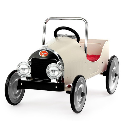 Jalopy Style Pedal Car White | Creative Graphics