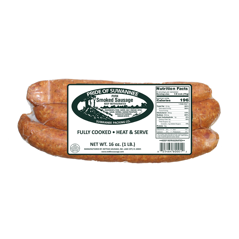 Pride of Suwannee 1 lb. Mild | NettlesSausage