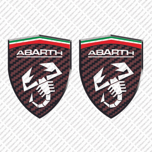Abarth Black Shield Decals x2pcs s.n: 9129 | GT Stickers