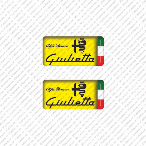Alfa Romeo Giulietta Black Decals x2pcs s.n: A1371 | GT Stickers