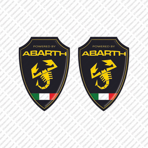 Abarth Shield Decals x2pcs s.n: A4661 | GT Stickers