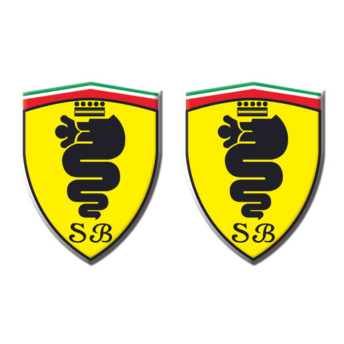 Alfa Romeo SCUDERIA BISCIONE x2pcs s.n: A0002 | GT Stickers