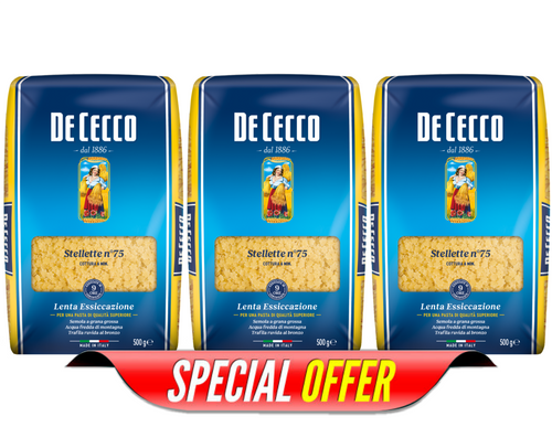 1.5Kg STELLINE/STELLETTE-LITTLE STARS PASTA - DE CECCO (3x500Gr ...