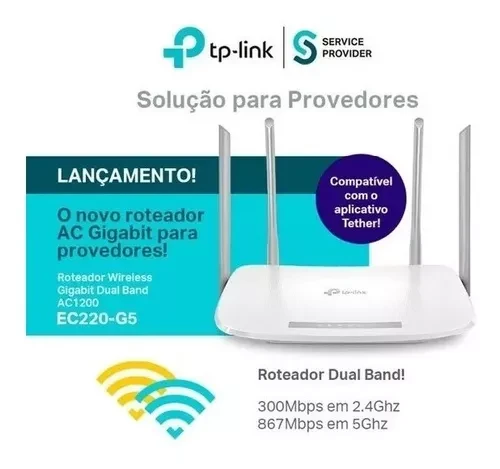 Roteador TP-Link AC1200 - EC220-G5 - Gigabit | Fox Gamer Info