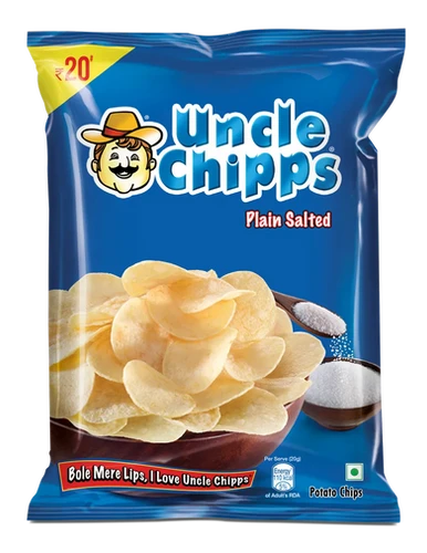 Uncle Chipps Potato Chips, Plain Salted Flavour, Crispy Chips & Snacks ...