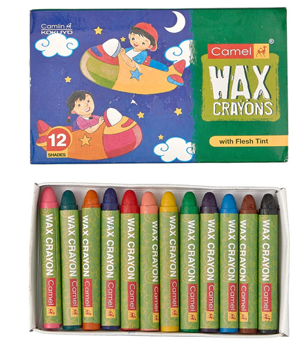 Camlin Kokuyo Wax Crayons - 12 Shades