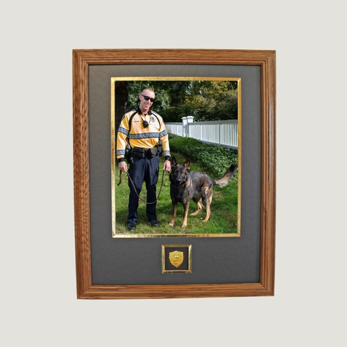 Police Photo Frame, American Oak for 8" x 10" Photo