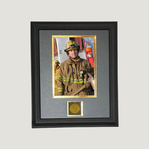 Excellence Fire-Rescue Photo Frame, 8" x 10" Contemporary Black for 5 ...