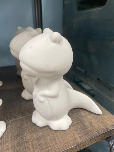 Bisque Ceramic Dinosaur | The Painted Toad