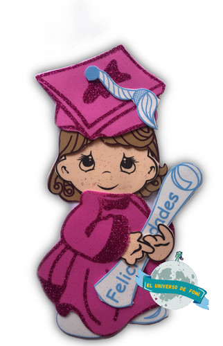 Graduada con toga y birrete rosa | Tiendaonline