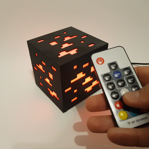 Luminária Minecraft Ore Colors | 3D Printed Toys