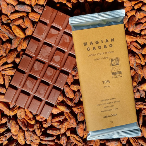 CHOCOLATE 70% AMAZÔNIA 70G PRODUZIDO COM O MELHOR BLEND 2021 DO BRASIL ...