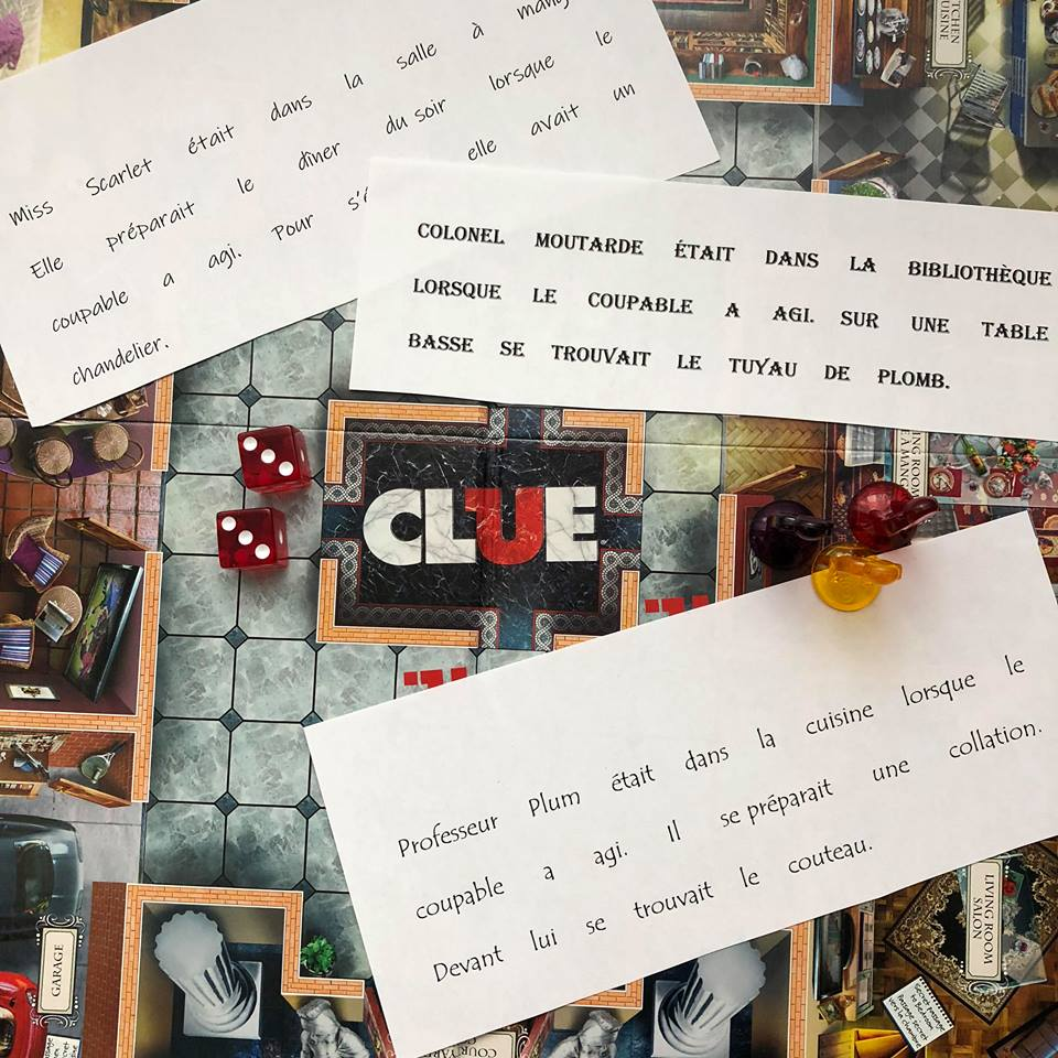 Vivre le jeu Clue en classe