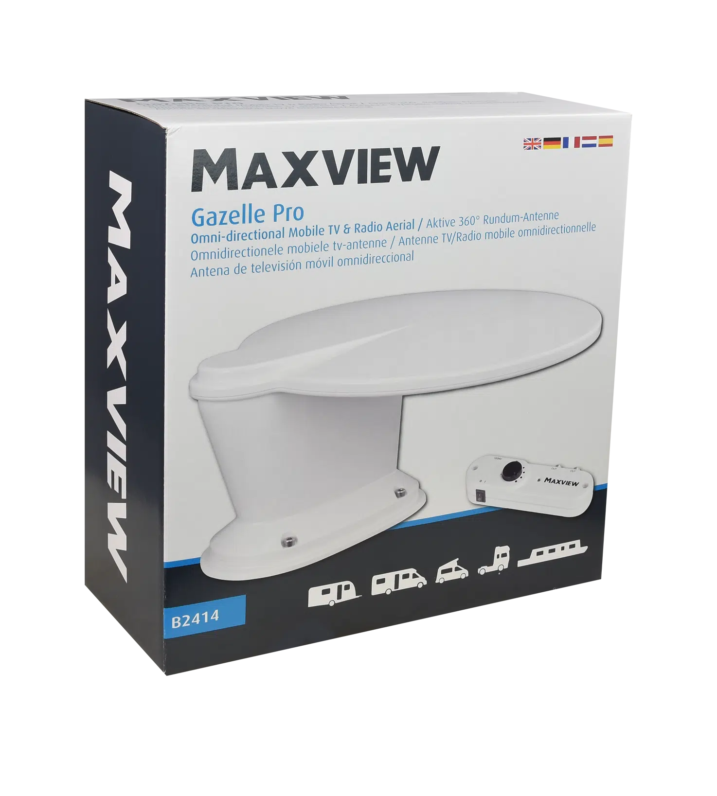 Maxview Gazelle Pro MK2 Mobile TV Aerial Grey Campervan Motorhome Boat ...