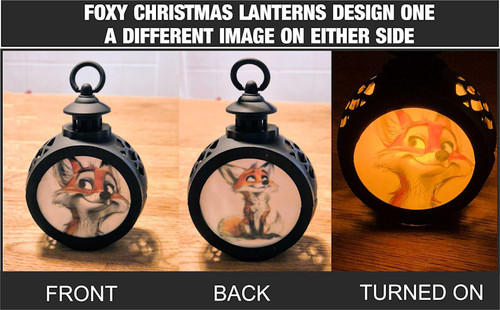 Fox Lantern Light two designs to choose from | PersonalisedGiftShop