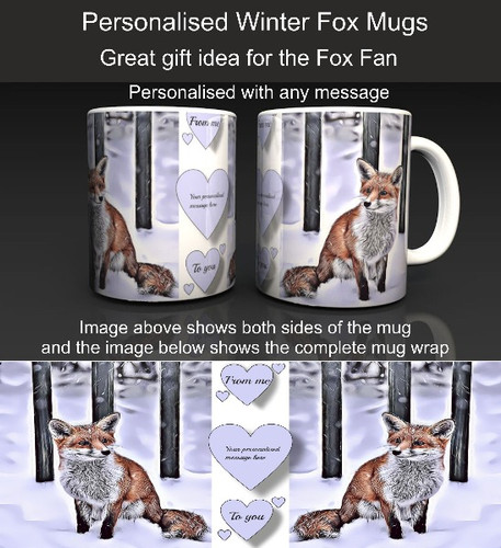 Fox Mug | Personalised Fox Mugs Ceramic Dishwasher Safe Mug ...