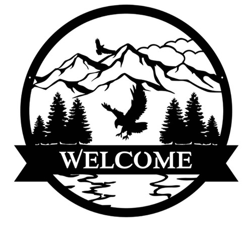 Welcome Sign (Eagle) | Cedar Creek Creation