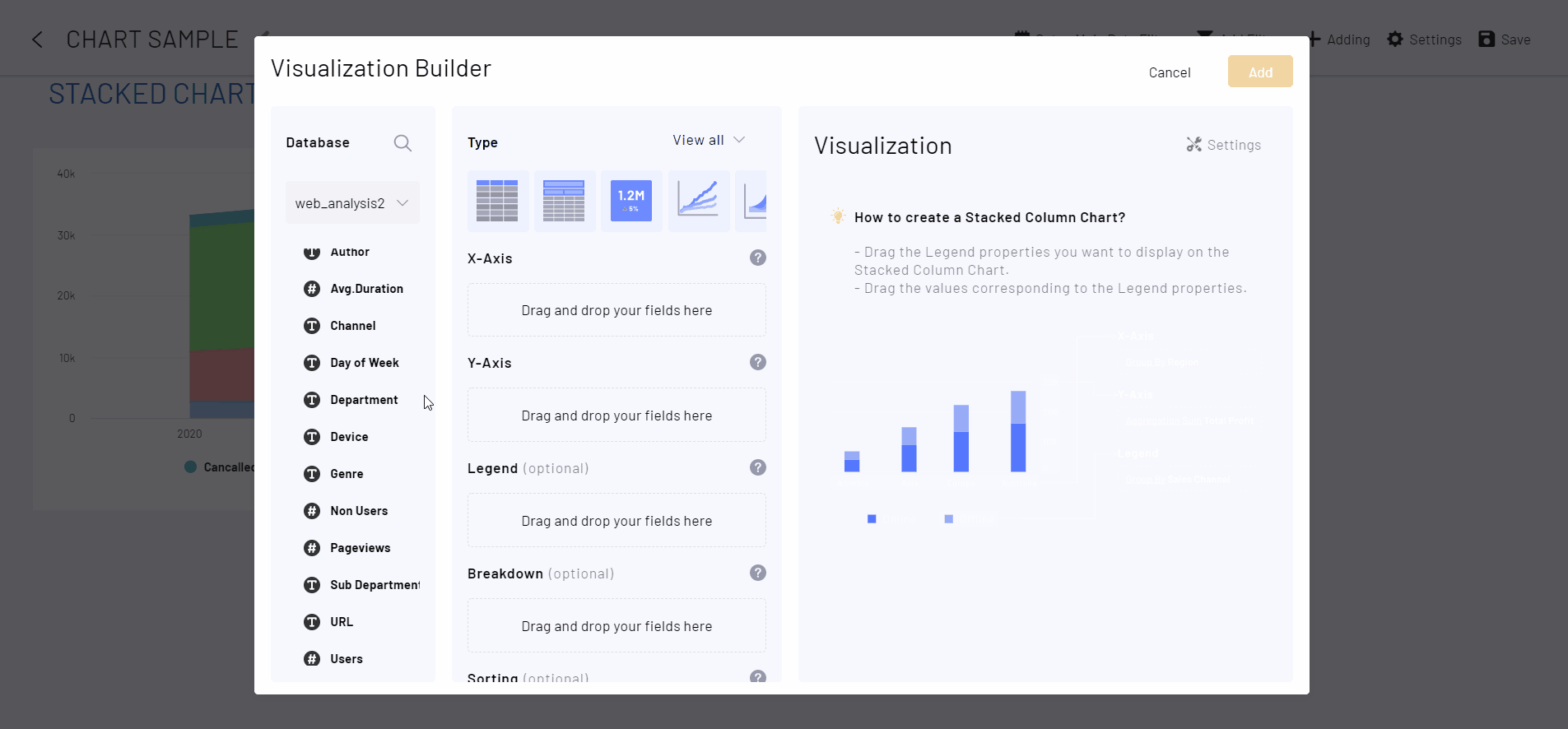 Stacked Column Chart In DataInsider