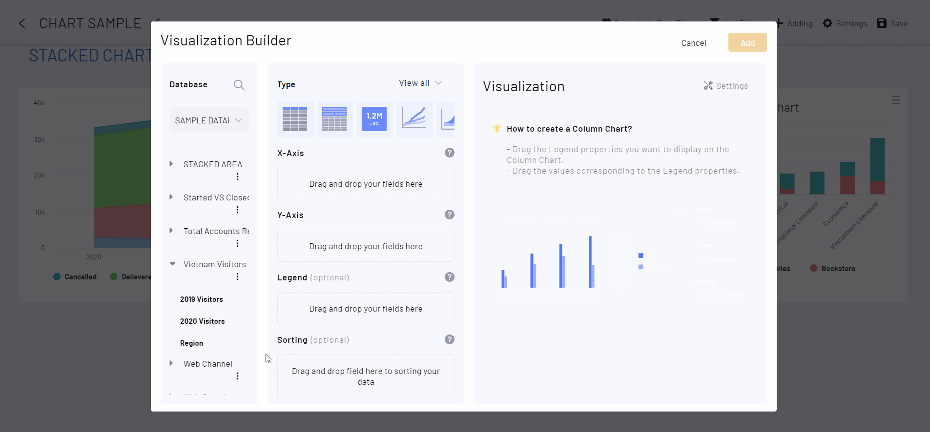 Column Chart In DataInsider
