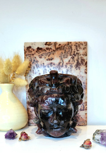 Medusa head garnet | CrystaLandnz