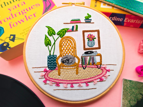 Cat Nap Embroidery Pattern | Pixels & Purls