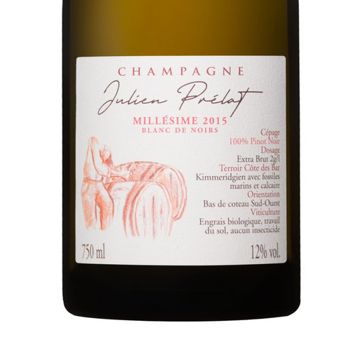 Champagne Julien Prélat Pinot Noir Millésime Extra Brut, 750ml ...