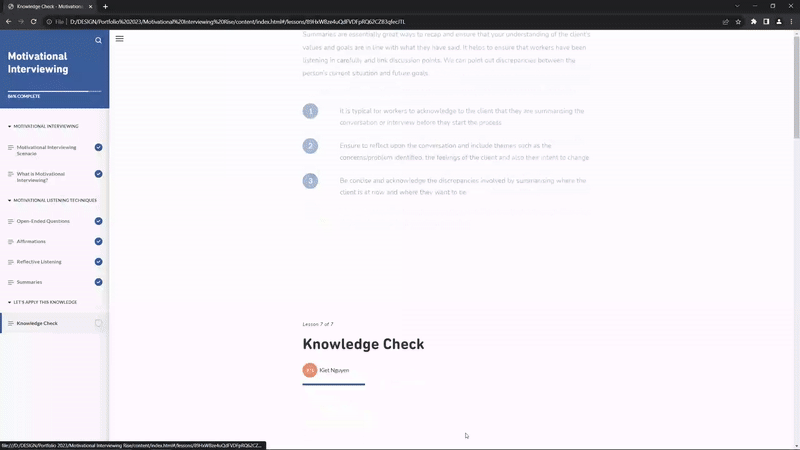 Motivational Interviewing | Kiet Nguyen
